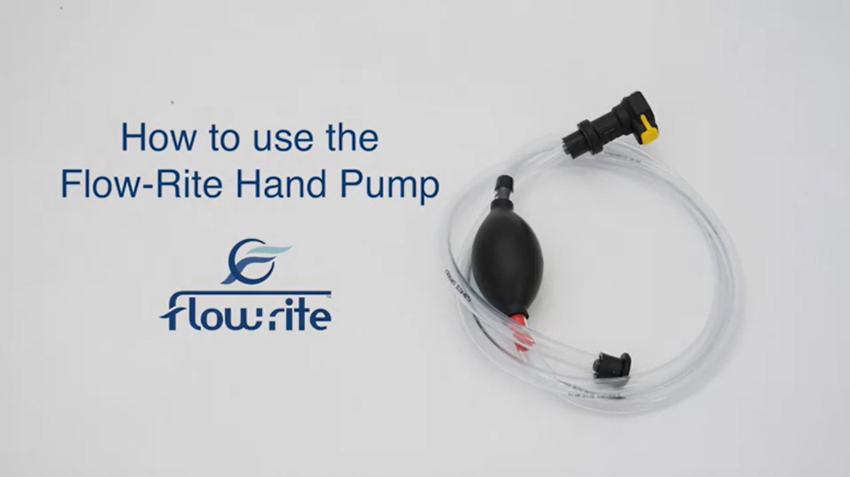 How to use the Flow-Rite Hand Pump - Flow-Rite Controls